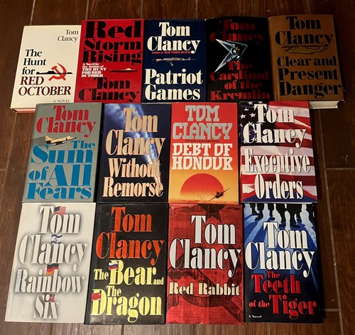 Tom Clancy COMPLETE SET FIRST EDITIONS Hardcover Vintage Many 1st ...