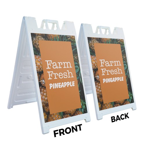 Farm Fresh Pineapples Heavy Duty A-Frame Sidewalk Sign Sweet Tropical ...