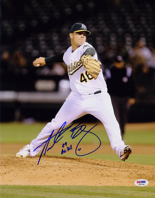 Andrew Bailey SIGNED 11x14 Photo + 09 AL ROY Oakland A's PSA/DNA ...