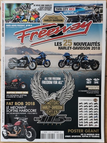 Magazine Harley Davidson FREEWAY hors série sep oct 2017, 98 pages avec ...