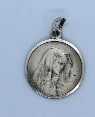 Vintage 800 Silver Religious Charm | eBay