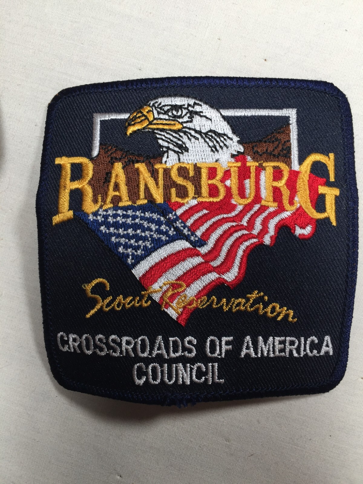 Ransburg Scout Reservation flap flying eagle BSA Camp Patch | eBay