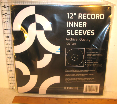Hudson Hi-Fi 3 Layers HDPE Anti-Static 100 Vinyl Record Inner Sleeves ...