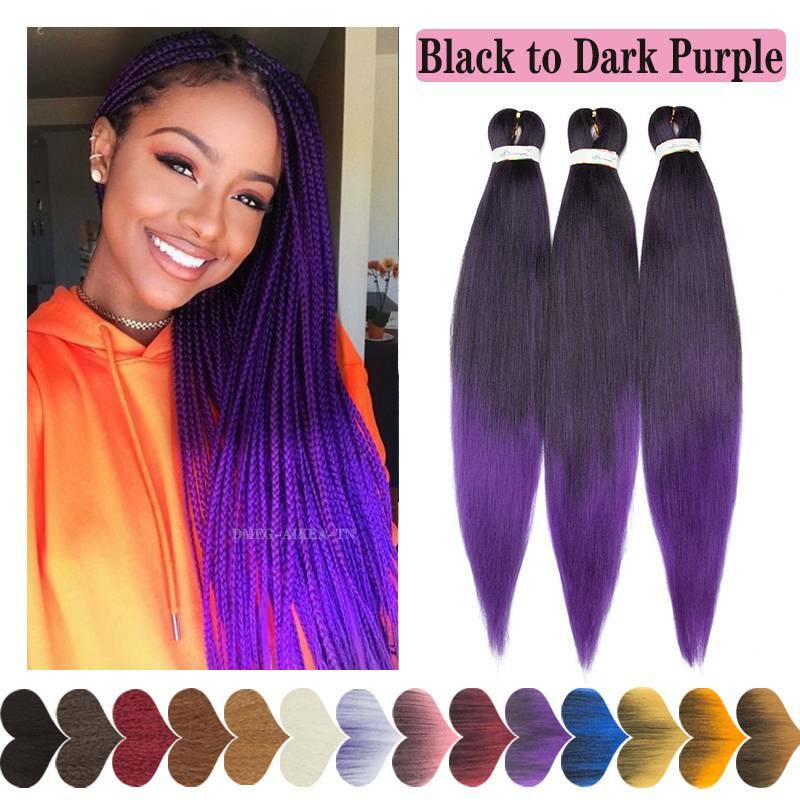 US EZ Pre-stretched Braiding Hair Extensions Long Kanekalon Jumbo Box ...