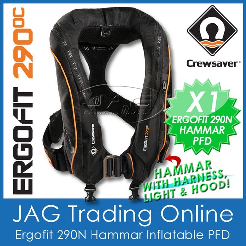 CREWSAVER ERGOFIT 290N HAMMAR AUTO INFLATABLE PFD LIFE JACKET with ...