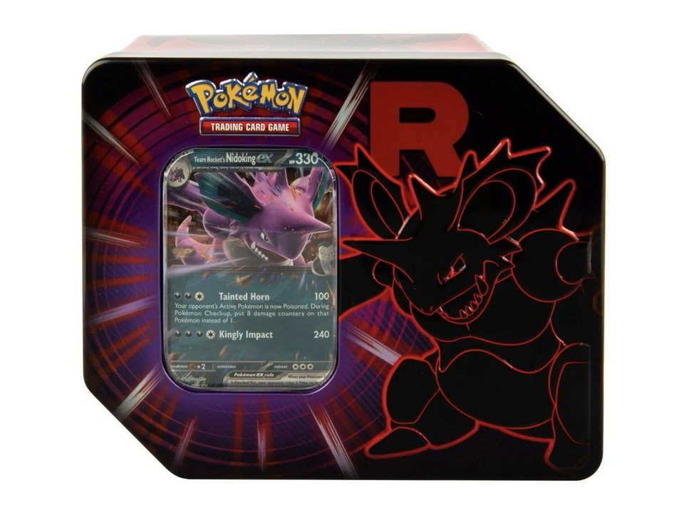 🔥 Pokemon Destined Rivals Team Rocket Tin - Persian EX or Nidoking EX ...