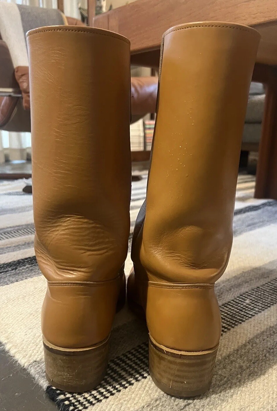 Vintage Sears CAMPUS LEATHER Frye Style Boots - 1970… - Gem