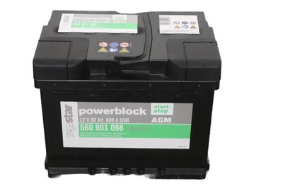 Repstar Powerblock Ultra 60ah 680a AGM Starterbatterie Start- Stop | eBay