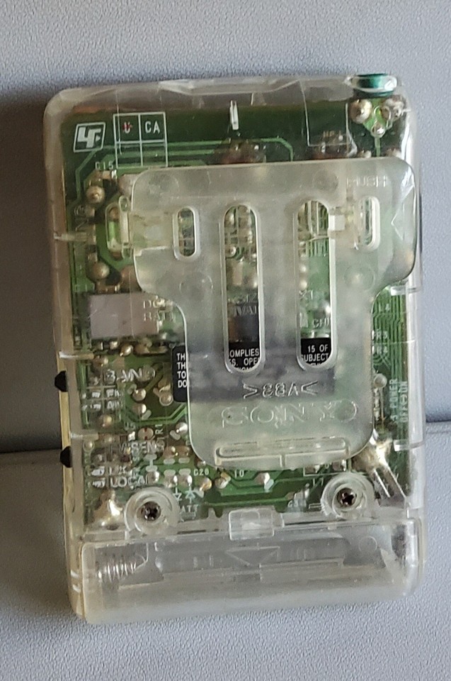 📻 Vintage 90's Sony SRF-39FP Clear Prison AM/FM Radio w/ Box ...