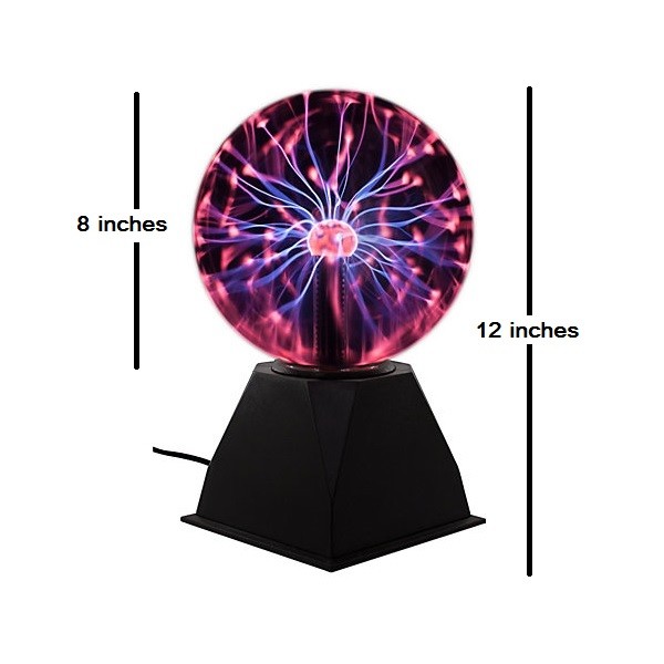 12" Large Plasma Globe Nebula Ball Light Show Glass Sphere Energy Touch ...