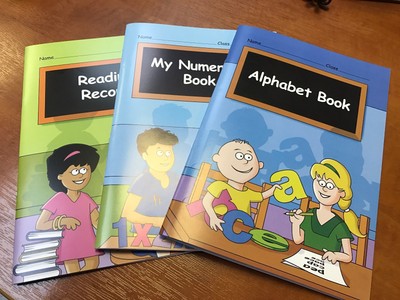Home School educational books, Reading Record, Numeracy & Alphabet ...