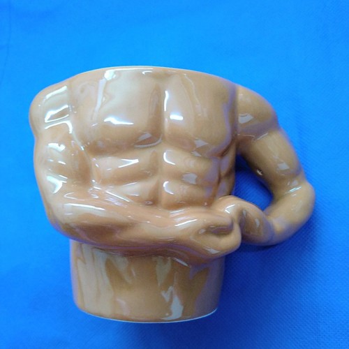 Muscle man Bodybuilder funny mug cup New in box | eBay Australia