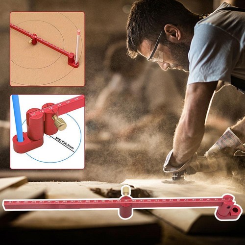 Woodworking Compass Scriber 300mm Fixed Point Marking Gauge Adjustable ...