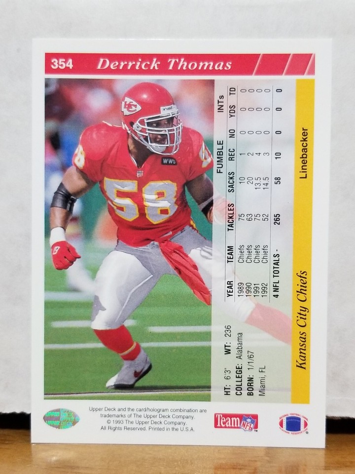 1993 Upper Deck - #354 Derrick Thomas | eBay