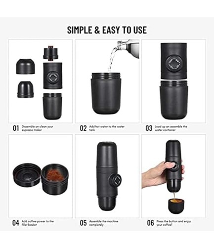 Portable Manual Espresso Capsule Coffee Maker Mini Coffee Machine ...