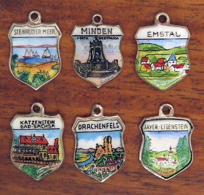 Vintage silver GERMANY GERMAN BAVARIA AUSTRIA SOUVENIR TRAVEL SHIELD ...