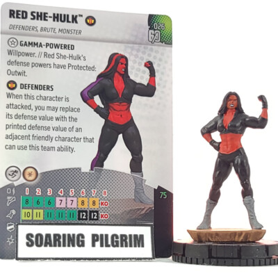 Marvel Heroclix RED SHE-HULK - 026 UNCOMMON Avengers 60th Anniversary ...