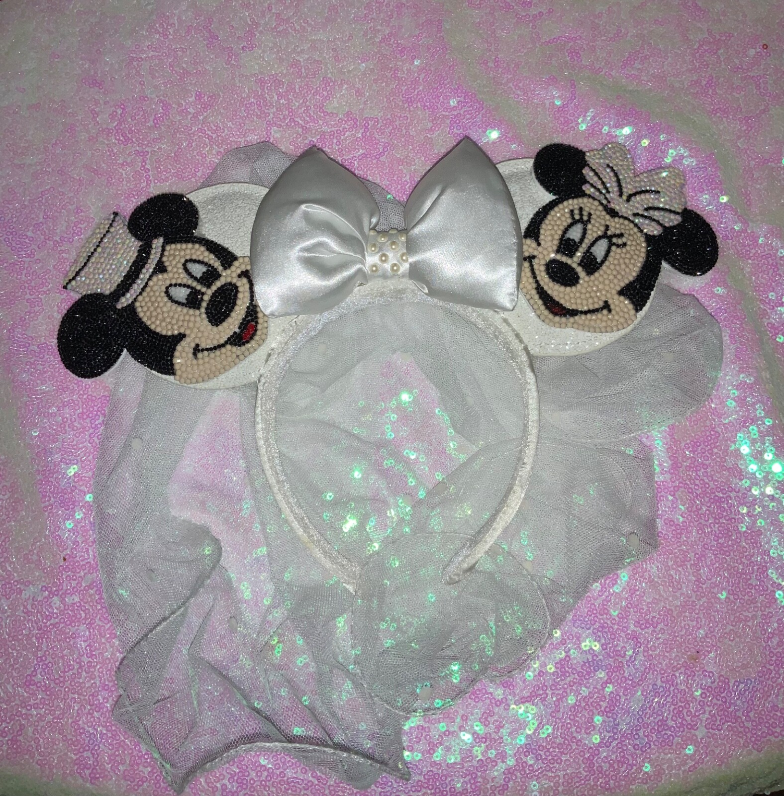 Custom Mickey Mouse And Minnie Mouse Wedding Rhinesto… - Gem