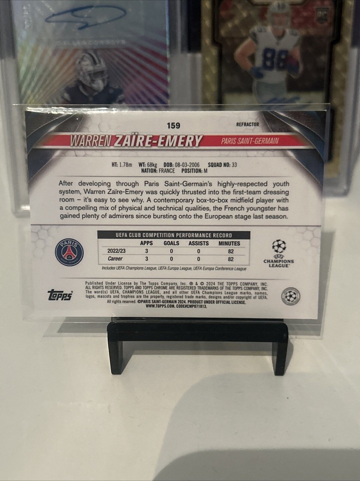 Warren Zaire-Emery Topps Chrome UCC Future Stars All Star Rookie ...