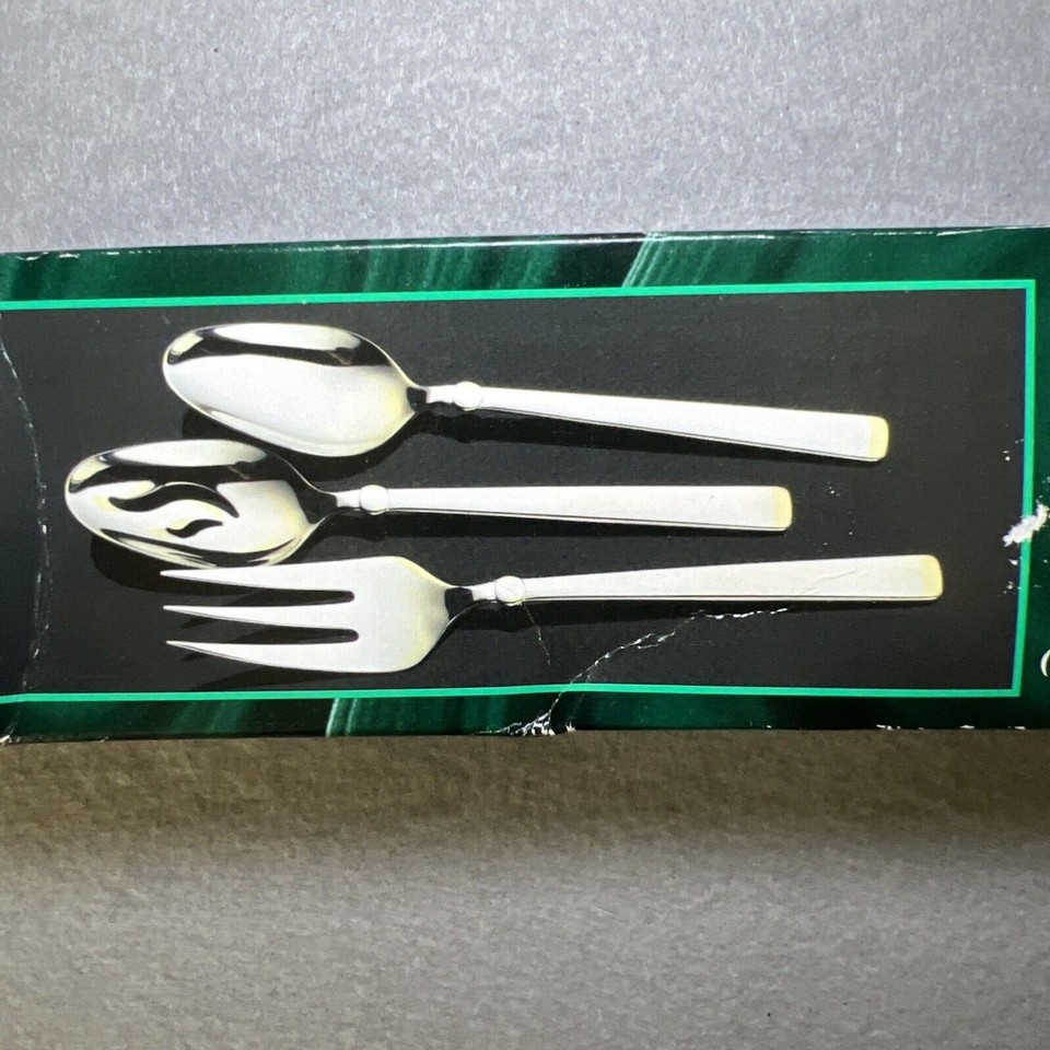 Oneida Kitchen 3 Piece Serving Set ATTALIA Fork Spoon Pierced Spoon New ...