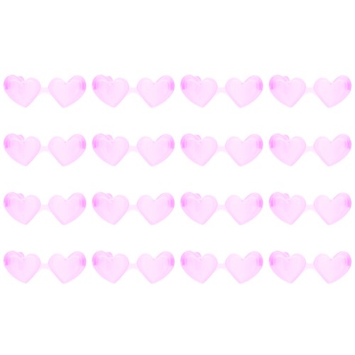 60 Pcs Mini Glasses Plastic Sunglasses Heart Shaped Eyewear Craft ...