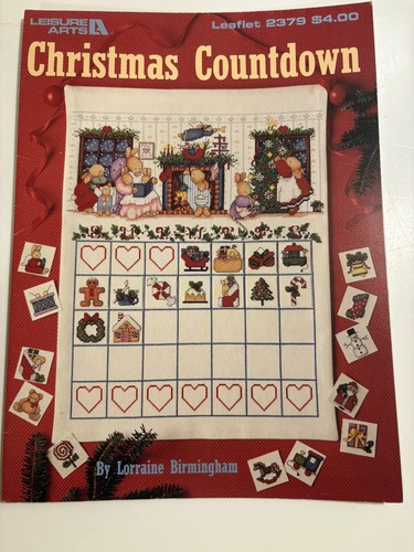 1993 Leisure Arts Cross Stitch Leaflet 2379 Christmas Countdown | eBay