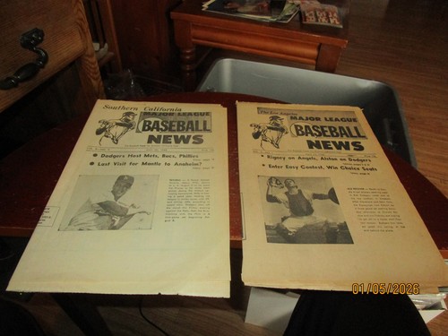 Rare Regional 1960's Baseball Newpapers Los Angeles Dodgers Angels | eBay
