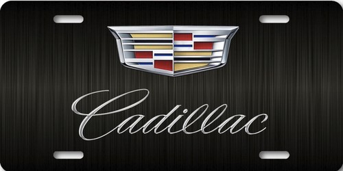 Cadillac Cadi Wreath Inspired FLAT Aluminum License Plate Tag Dark ...