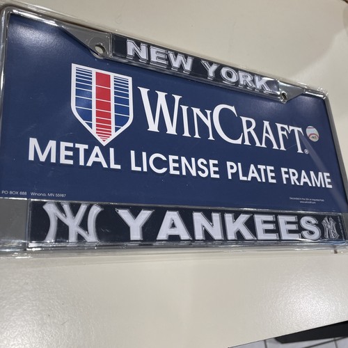NY Yankees chrome license plate frame 🔥🔥laser cut TOP QUALITY | eBay