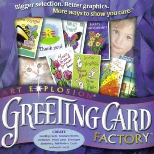 Art Explosion: Greeting Card Factory PC CD create projects annoucements ...