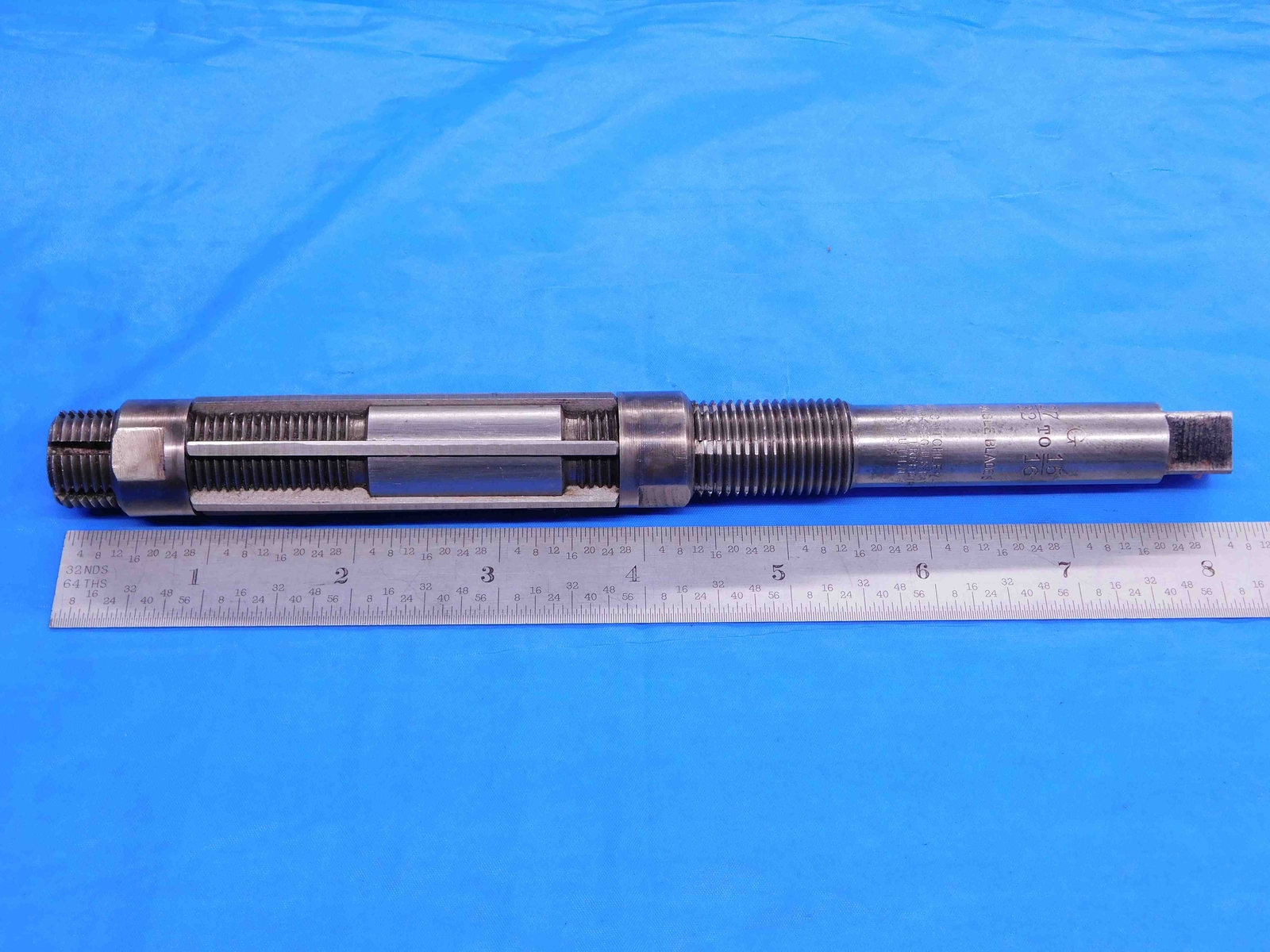 CRITCHLEY 27/32 - 15/16 OD CARBON STEEL ADJUSTABLE REAMER 6 FL G ANGLE ...