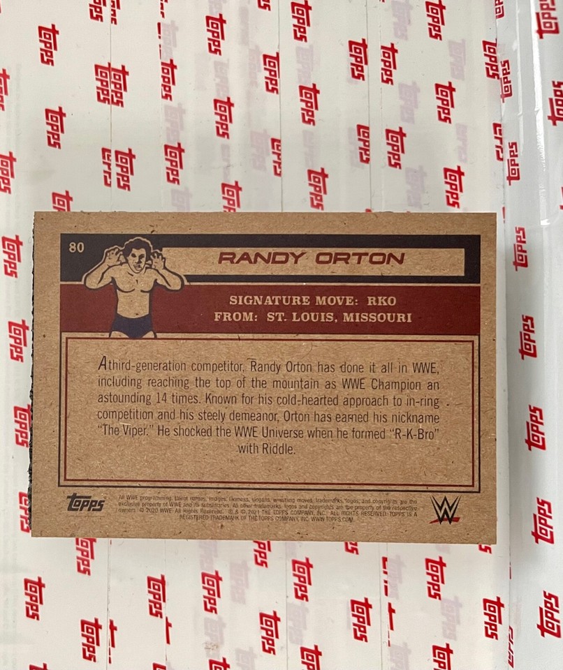 TOPPS WWE LIVING SET CARD RANDY ORTON #80 ONLINE EXCLUSIVE LIMITED ...