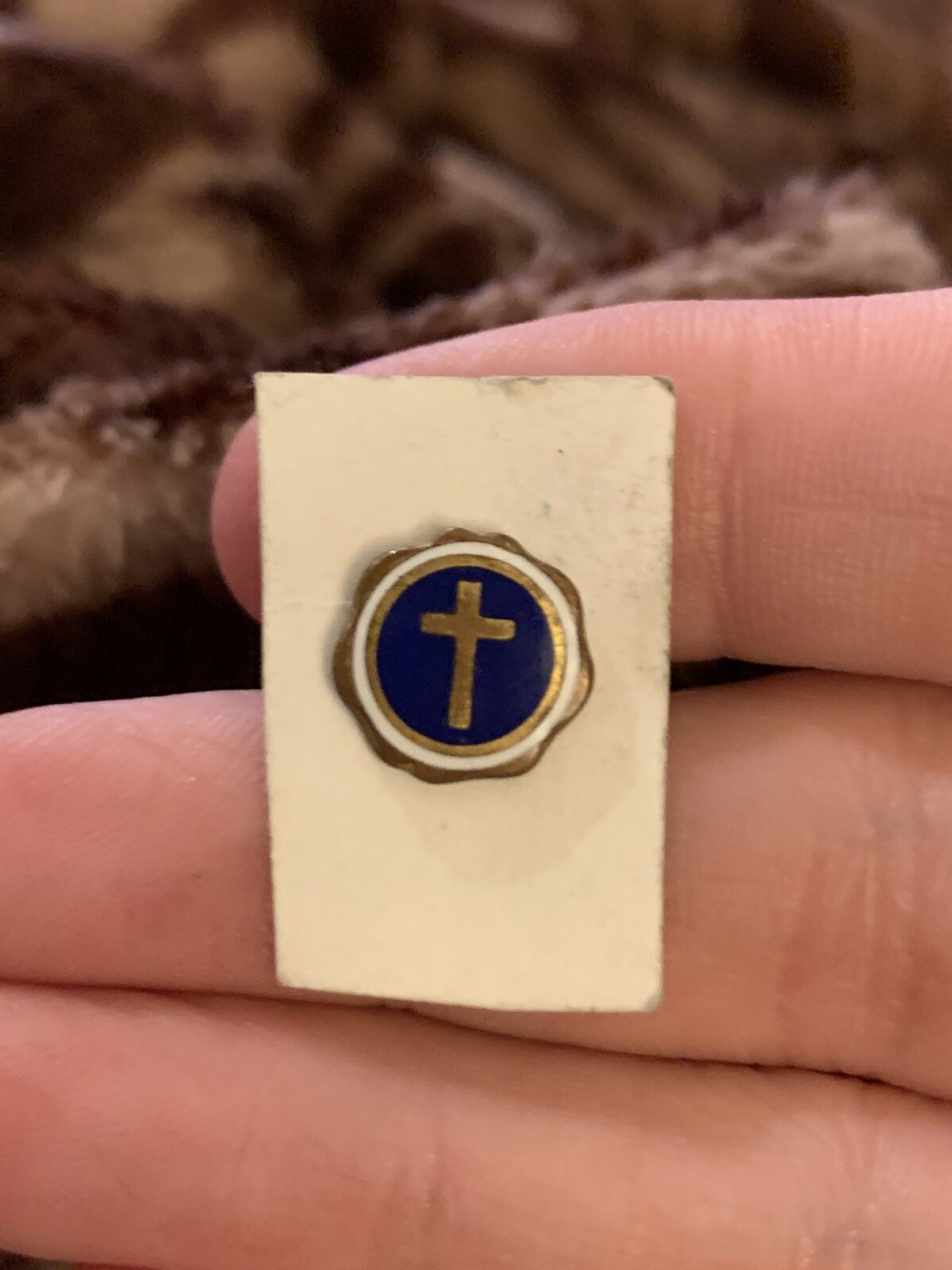 Vintage Small Cross Gold Tone Enamel Lapel Pin (GW6) | eBay