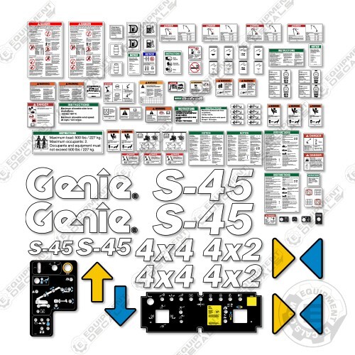 Fits Genie S45 Decal Kit Vertical Boom Lift (S4016H-21933 to S4016H ...