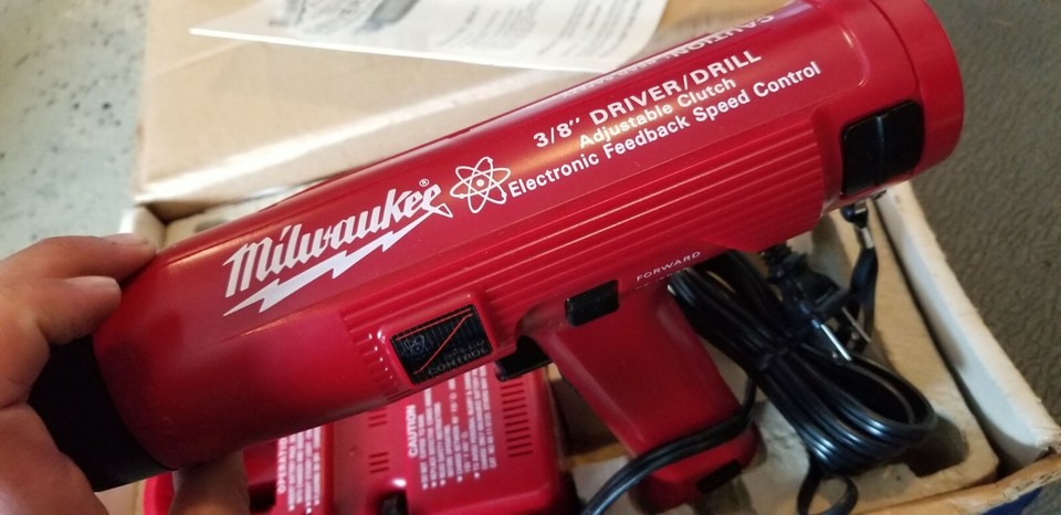 VINTAGE MILWAUKEE AMSTAR 3/8" CORDLESS DRIVER DRILL NEW-OLD STOCK | eBay