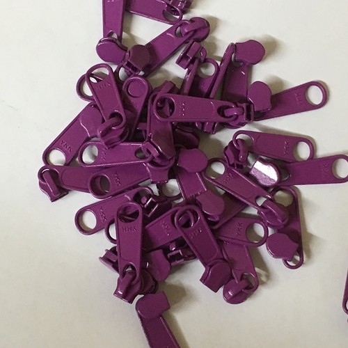 1" YKK Long Zipper Pulls Slide 4.5 CF DFL Dark Pink (25-50-100-500-1000 ...