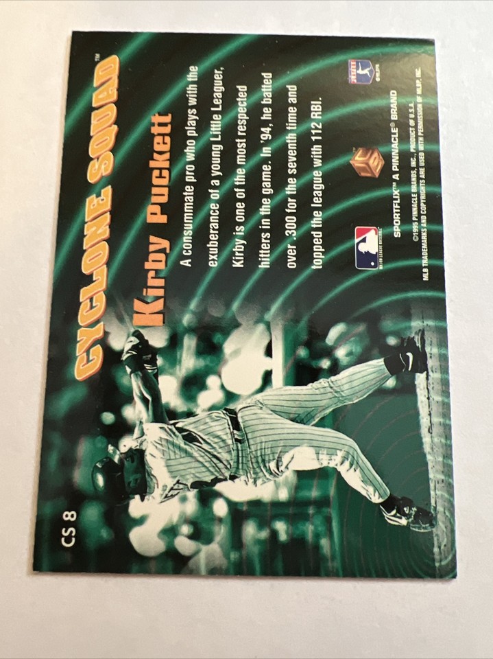 1995 SPORTFLIX UC3 CYCLONE SQUAD KIRBY PUCKETT INSERT CARD #CS8 | eBay