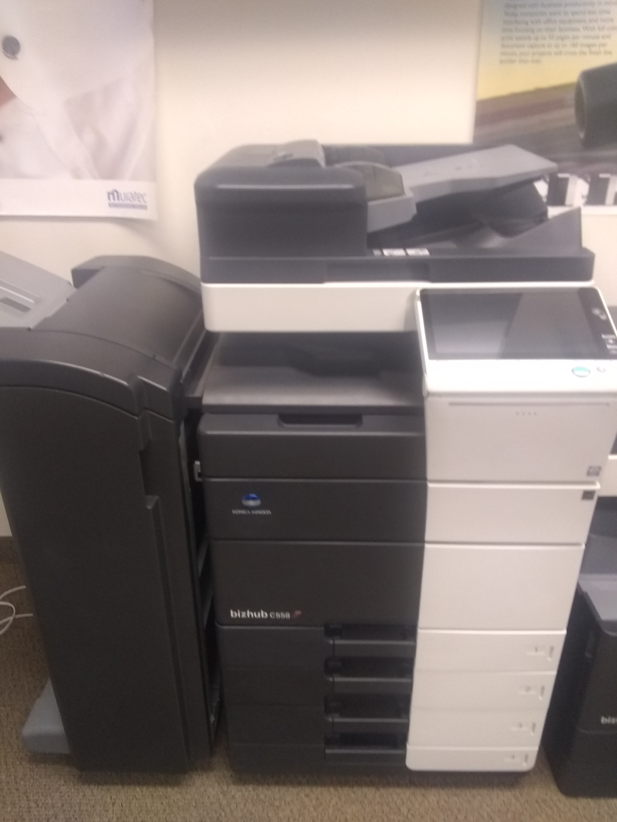 Konica Minolta Bizhub C658 Color Copier Printer Scanner SORTER STAPLER ...