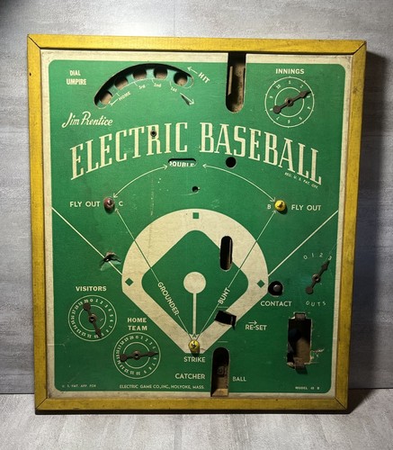 Vintage Jim Prentice 1940's Electric Baseball Board Game Collectible ...