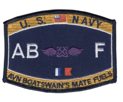 4.5" NAVY ABF DECK RATING AVIATION BOATSWAIN'S MATE FUEL EMBROIDERED ...