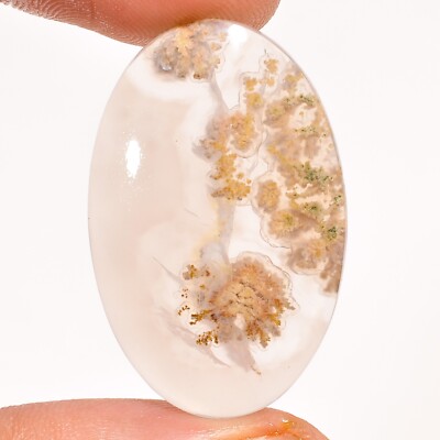 20X31X4 MM SIZE) 22.30Ct NATURAL Indonesian Moss Agate OVAL SHAPE LOOSE ...