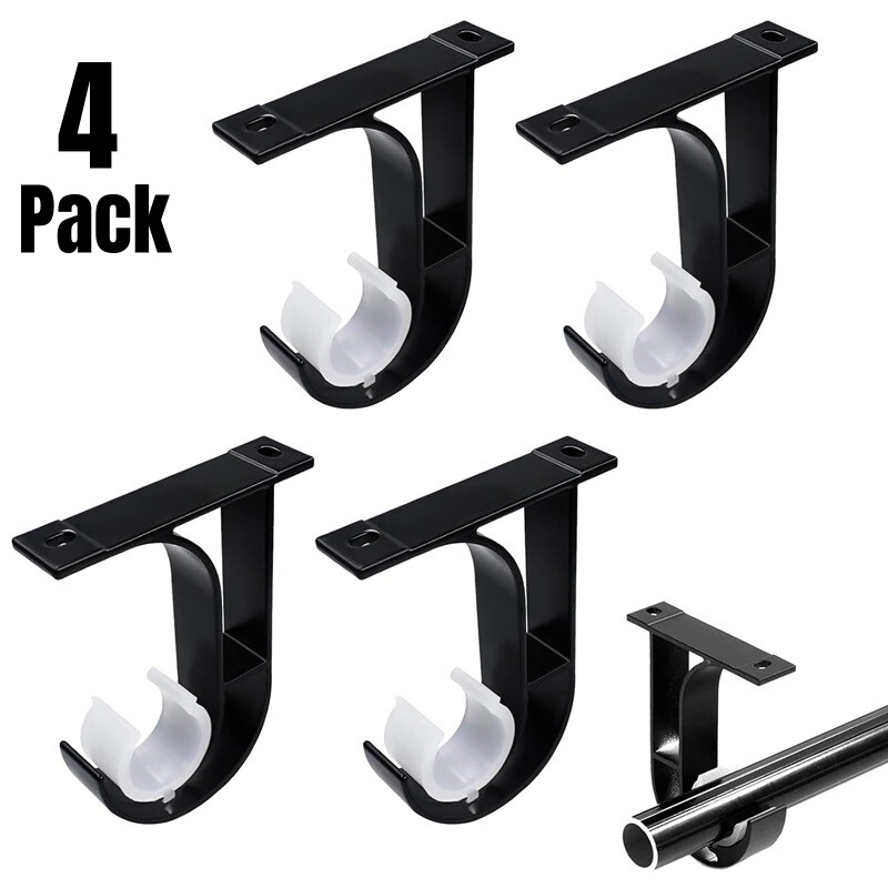 Double Pole Ceiling Support Curtain Rod Bracket | Shelly Lighting