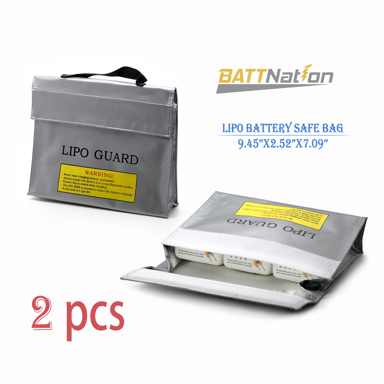 2pc 3in1 Large LiPo Safe Battery Guard Charge Storage Protection ...