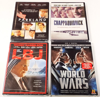 4 Movie Assorted Action History Drama DVD Film Parkland LBJ Factory ...