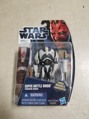 Star Wars 3.75” Hasbro The Clone Wars Super Battle Droid Training Droid ...