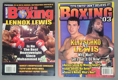 Lot 2 Vintage Boxing Magazines 2002 2003 Lennox Lewis Klitschko | eBay