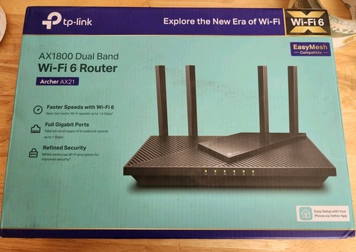 TP-Link WiFi 6 Router AX1800 Smart WiFi Router (Archer AX21) - Dual ...