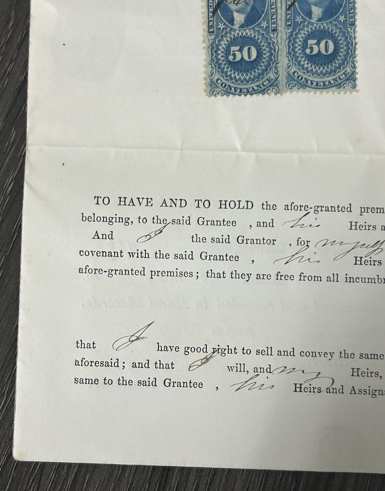 Internal Revenue Documents With Stamps United States 1860s - LOT OF 3 ...