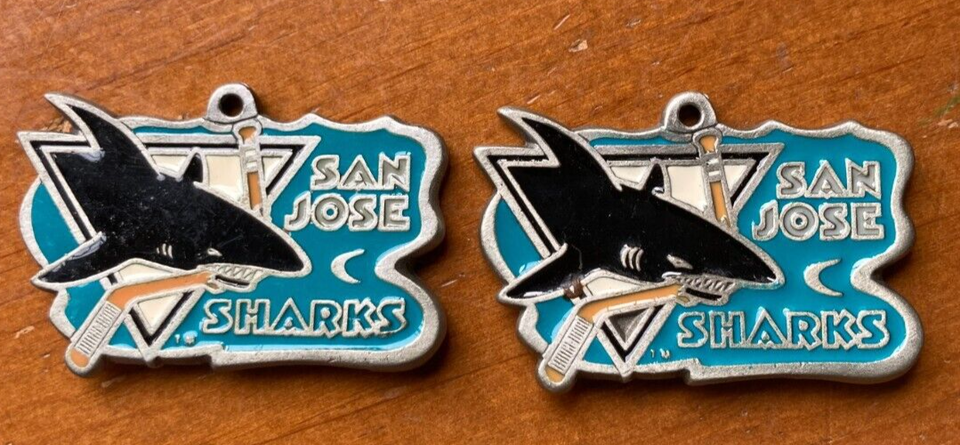 Vintage San Jose Sharks Authentic NHL Pewter Key Chain 1992 Pendant ...