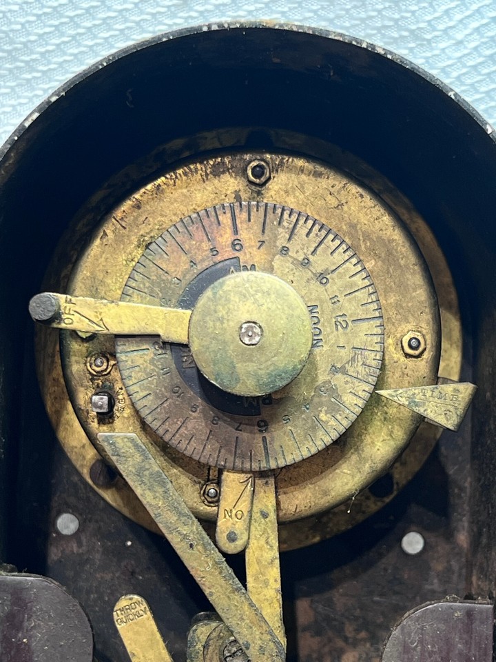 Antique Ansonia Clock Co Tork Owl Tombstone Coffin 115 Single Pole 10 ...